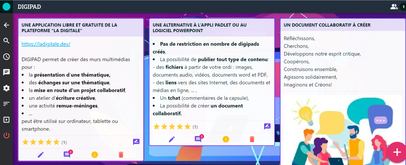 DIGIPAD : mur collaboratif - Alpha-TIC